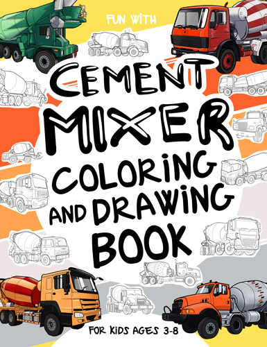 cement mixer coloring pages for kids