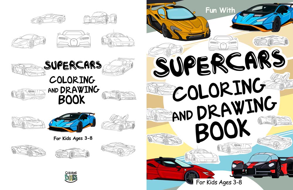 Supercars Coloring and Drawing Book for Kids #50