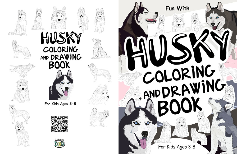 Husky Coloring and Drawing Book for Kids #95