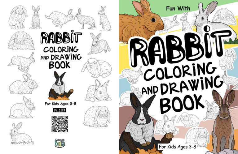 Rabbit Coloring and Drawing Book for Kids #103
