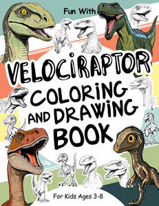 Velociraptor Coloring and Drawing Book #113 - ColoringBooks